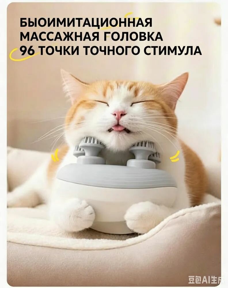Белый массажер для головы питомцев, прибор для расслабления животных массажер для головы расслабление для питомцев