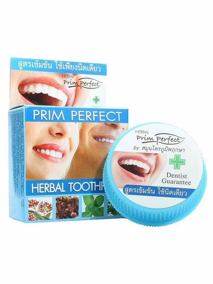 Prim Perfect Зубная паста отбеливающая травяная / Herbal Toothpaste, 25 г