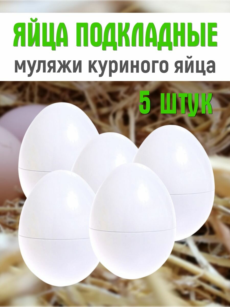 Яйца подкладные куриные муляж 5 штук яйца для подкладывания муляжи яиц