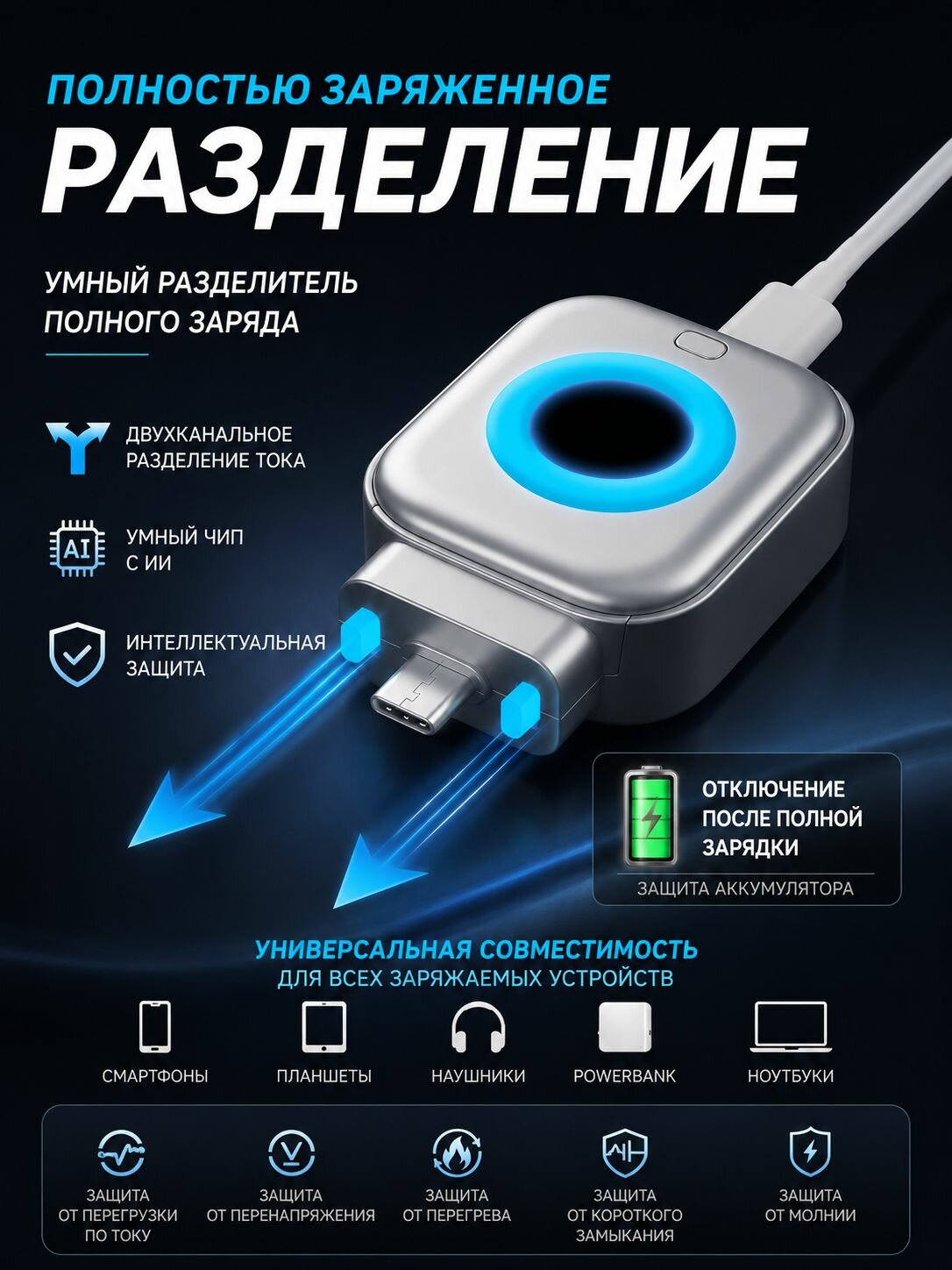 140W Автоматический сепаратор с полным зарядом наполнен распознаванием ИИ Автоматическое отключение полный заряд с ИИ