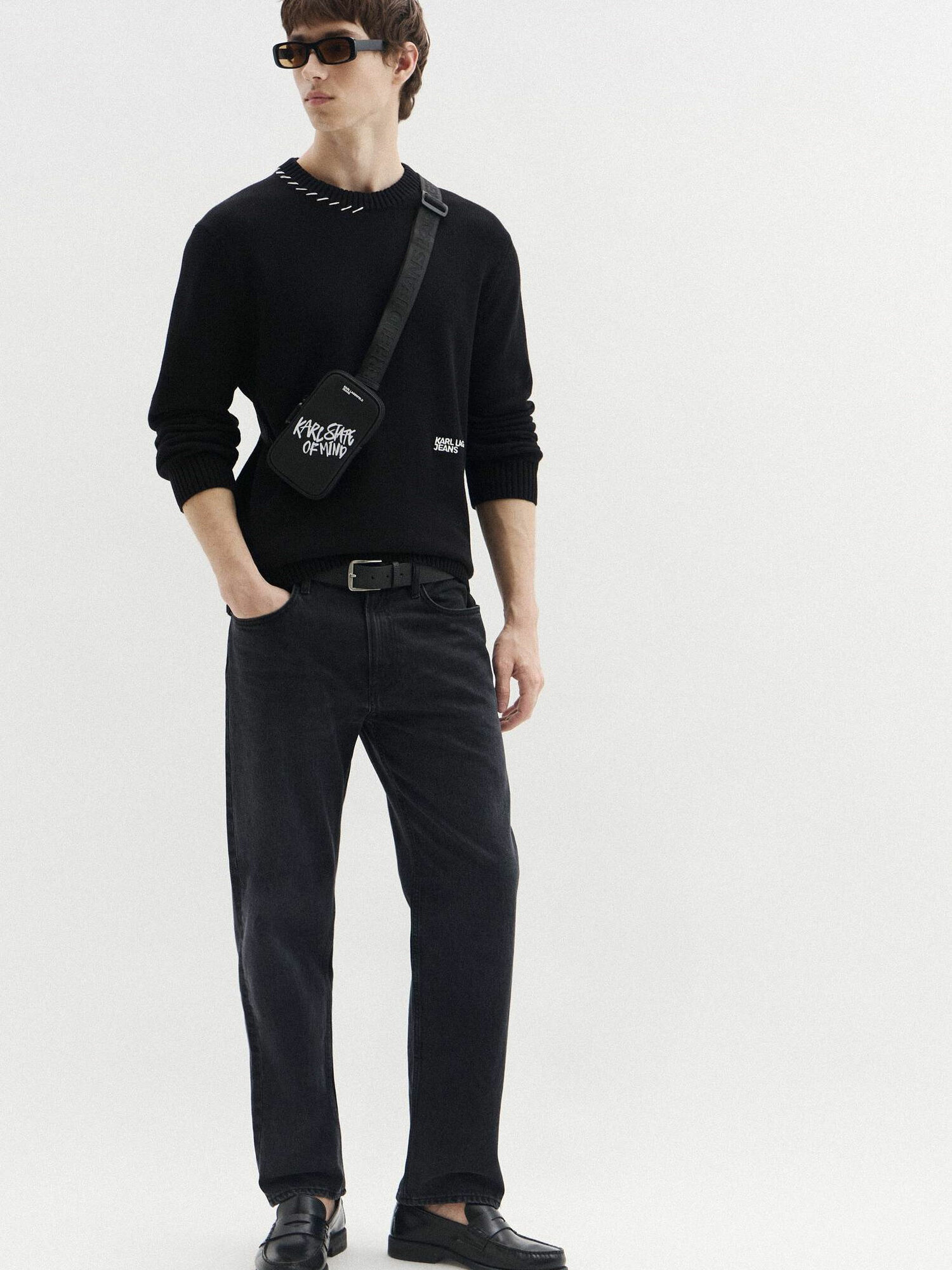 Толстовка KARL LAGERFELD JEANS, размер L, , черный — фото 1