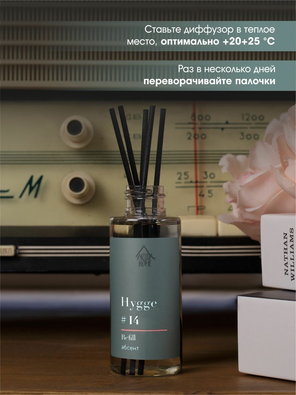 Диффузор для дома hygge 14 наполнитель рефилл Абсент — фото 1