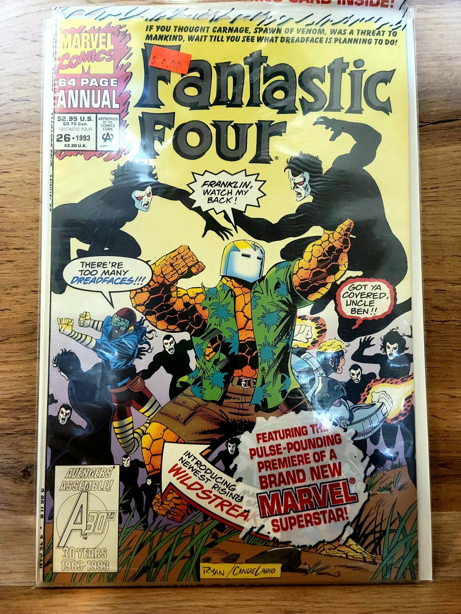 Ретро Комикс Fantastic Four Annual #26. Полибэг. 1993 Год. Оригинал!