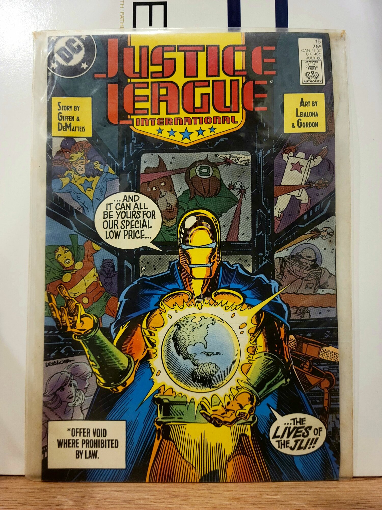 Ретро Комикс Justice League #15. 1988 Год. Коллекционный выпуск.