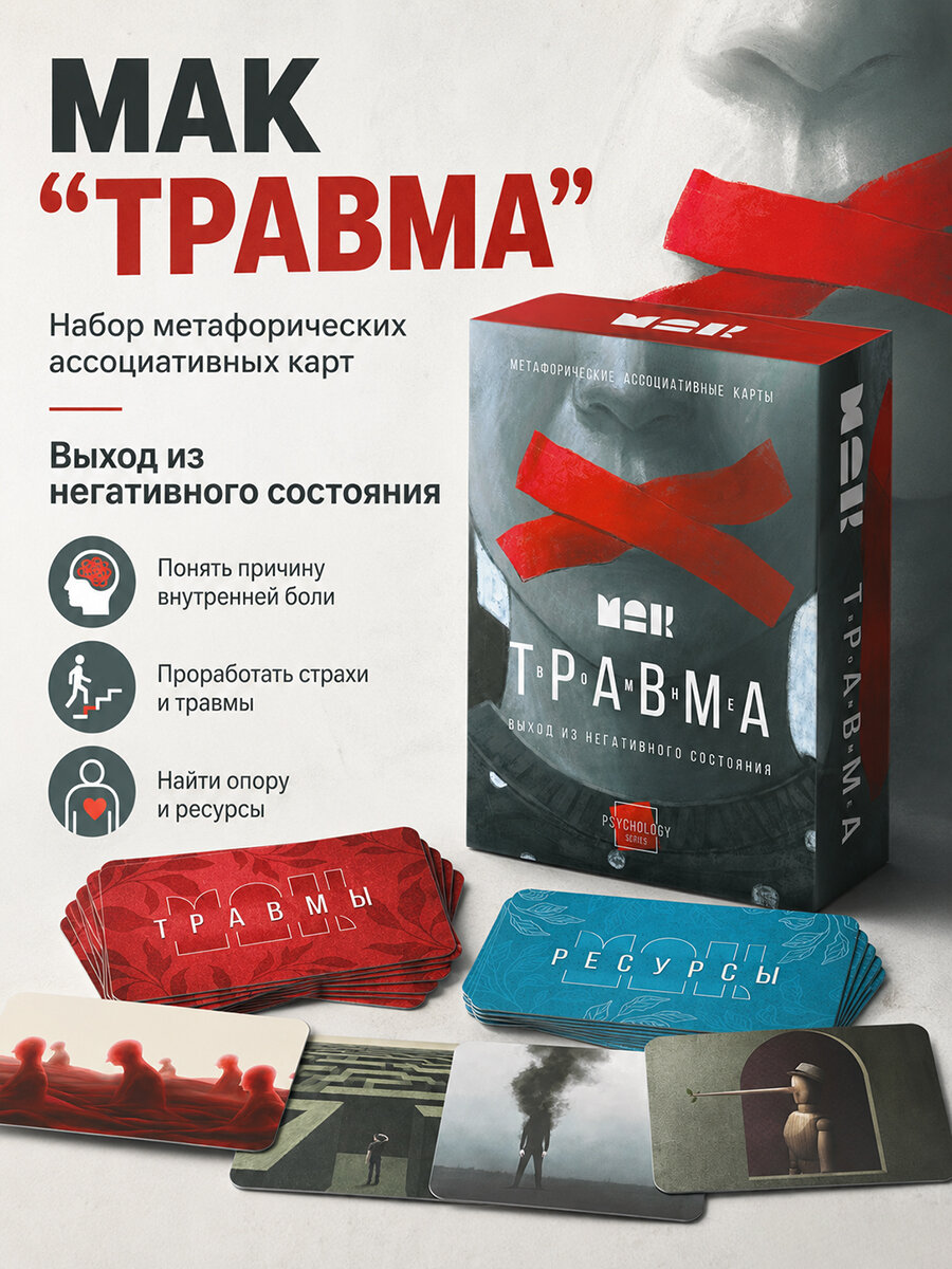 Метафорические карты "Травма во мне"/ Ассоциативные МАК карты