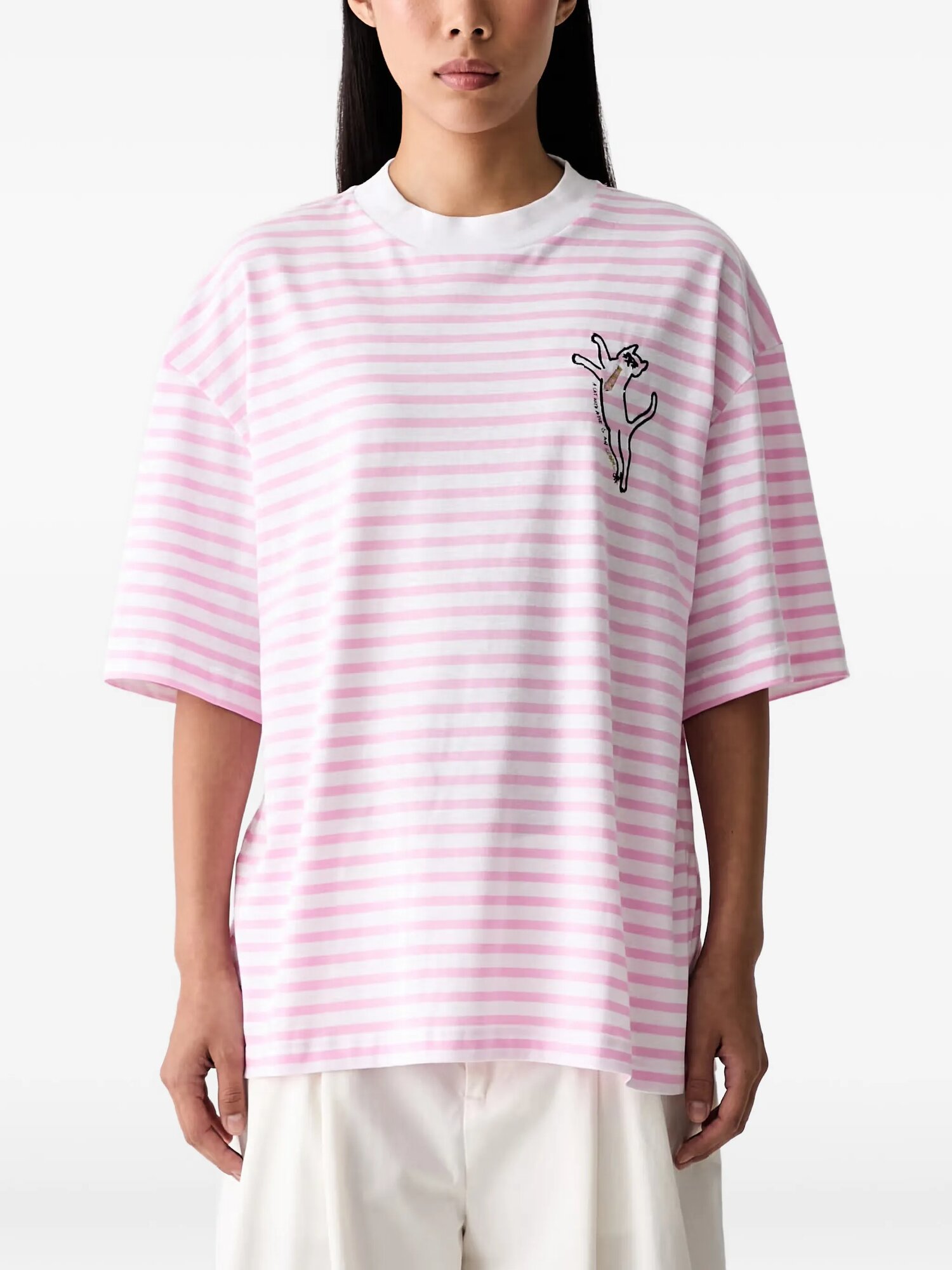 Футболка Striped embroidered T-shirt