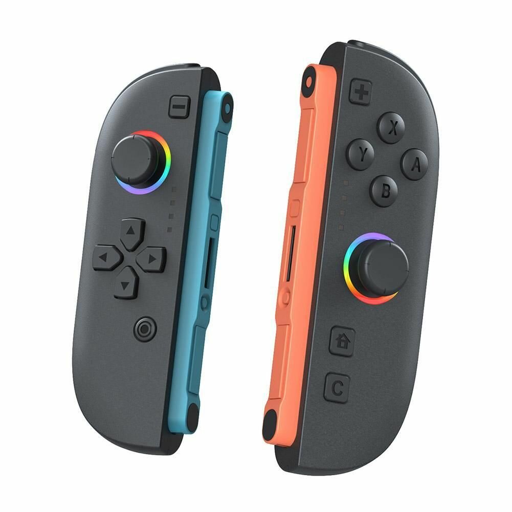 Геймпад беспроводной джойконы для Nintendo Switch и OLED с RGB подсветкой 2 шт.