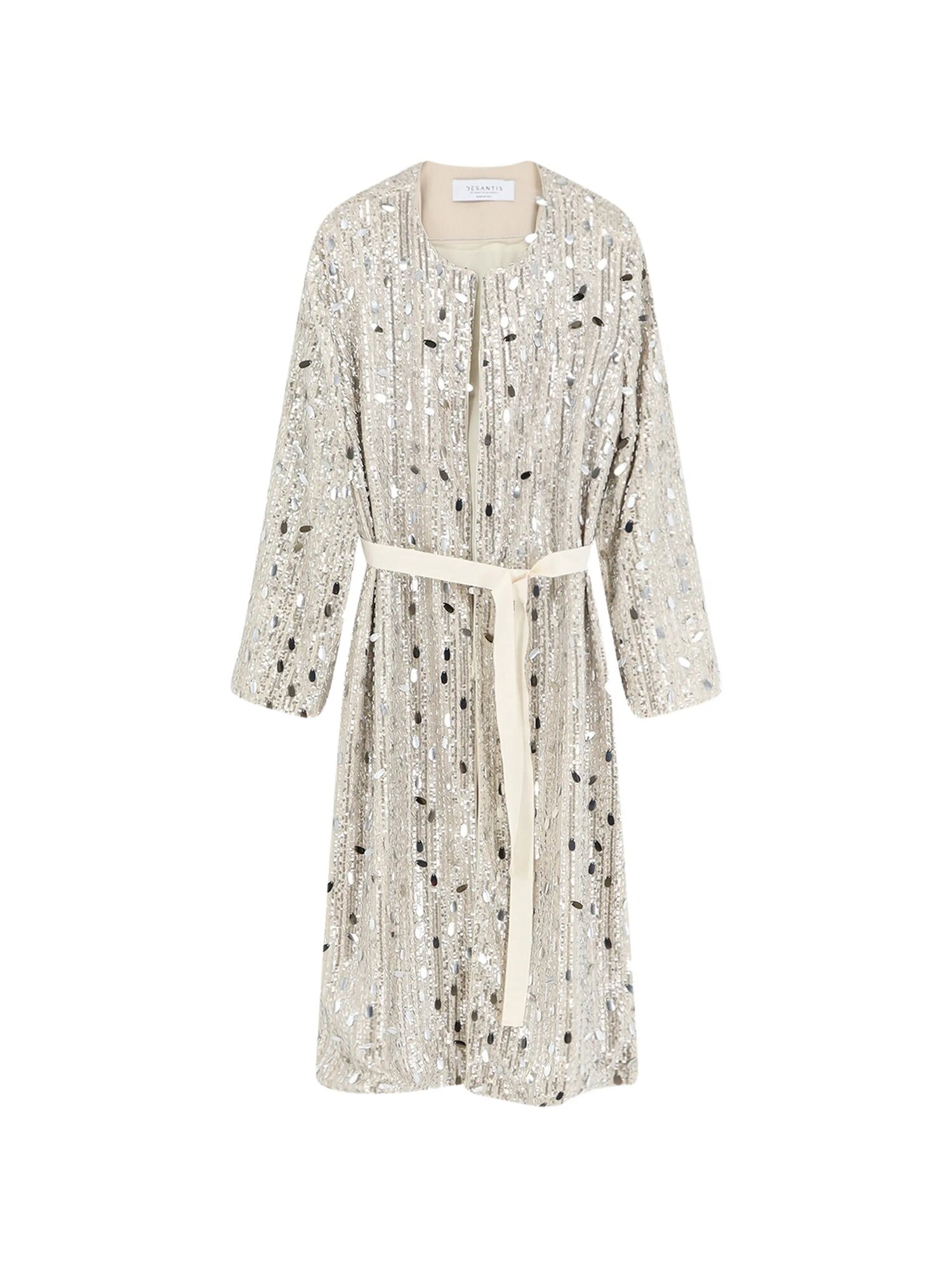 Пальто Sequin-embellished belted coat