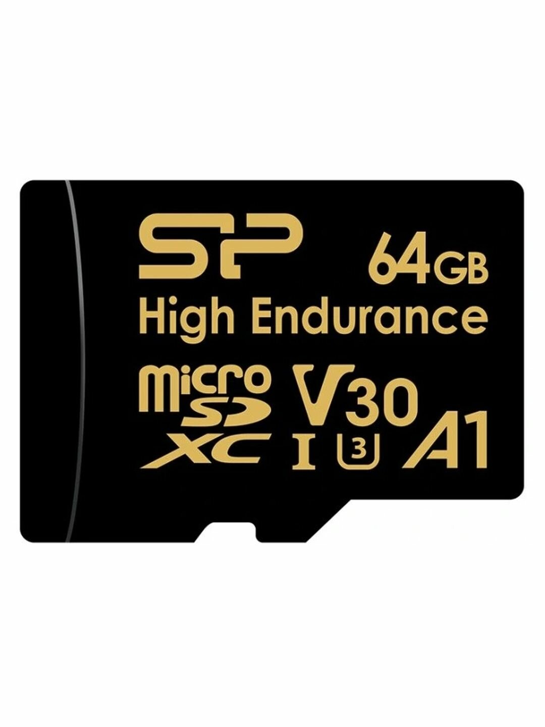 Карта памяти microSDXC Silicon Power High Endurance SP064GBSTXDV3V1H, 64 ГБ, 100 МБ/с, UHS-I U3, без адаптера