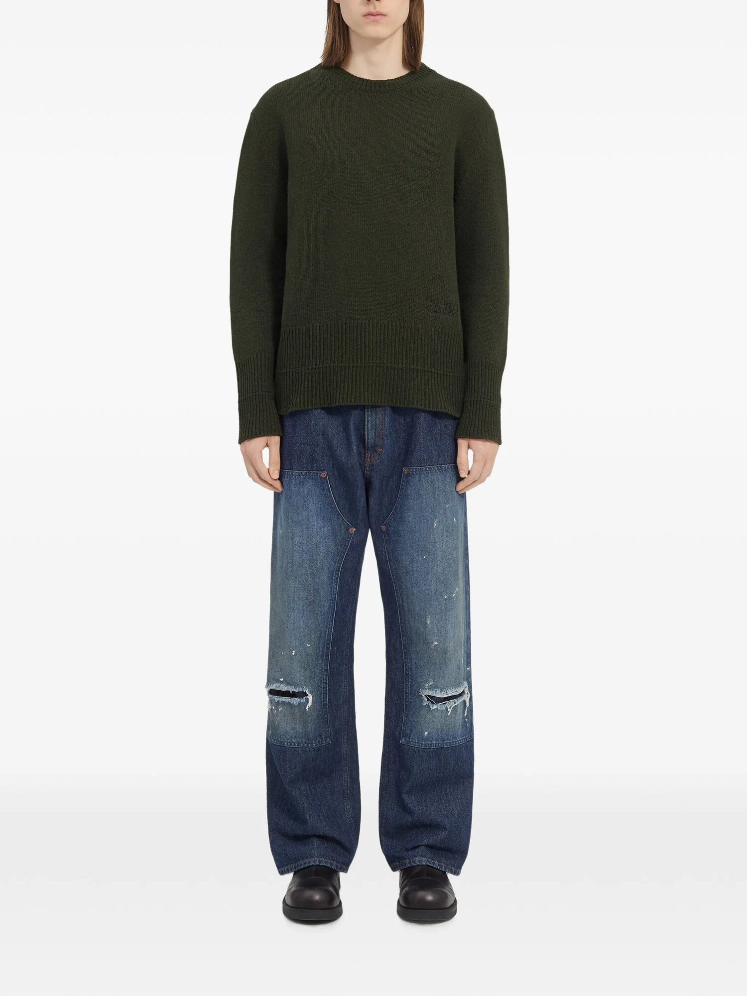 Свитер MM6 Wool crew-neck sweater, размер 46 — фото 1