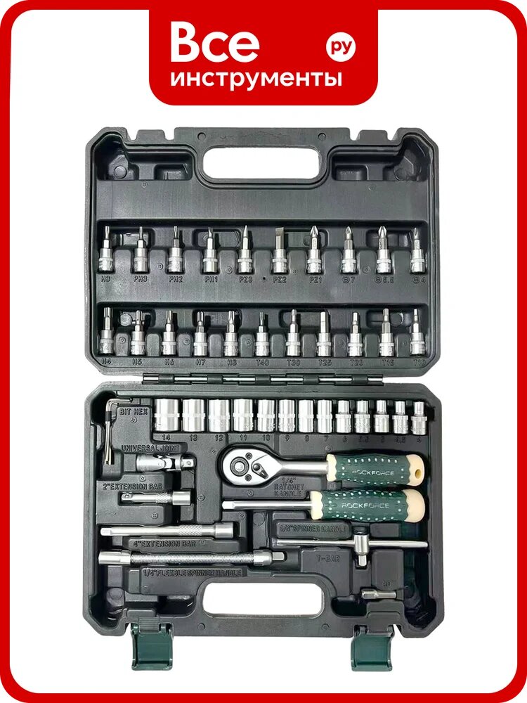 Набор инструментов Rockforce 46 предметов 1/4 6гр RF LIGHT-2462-5(67591)