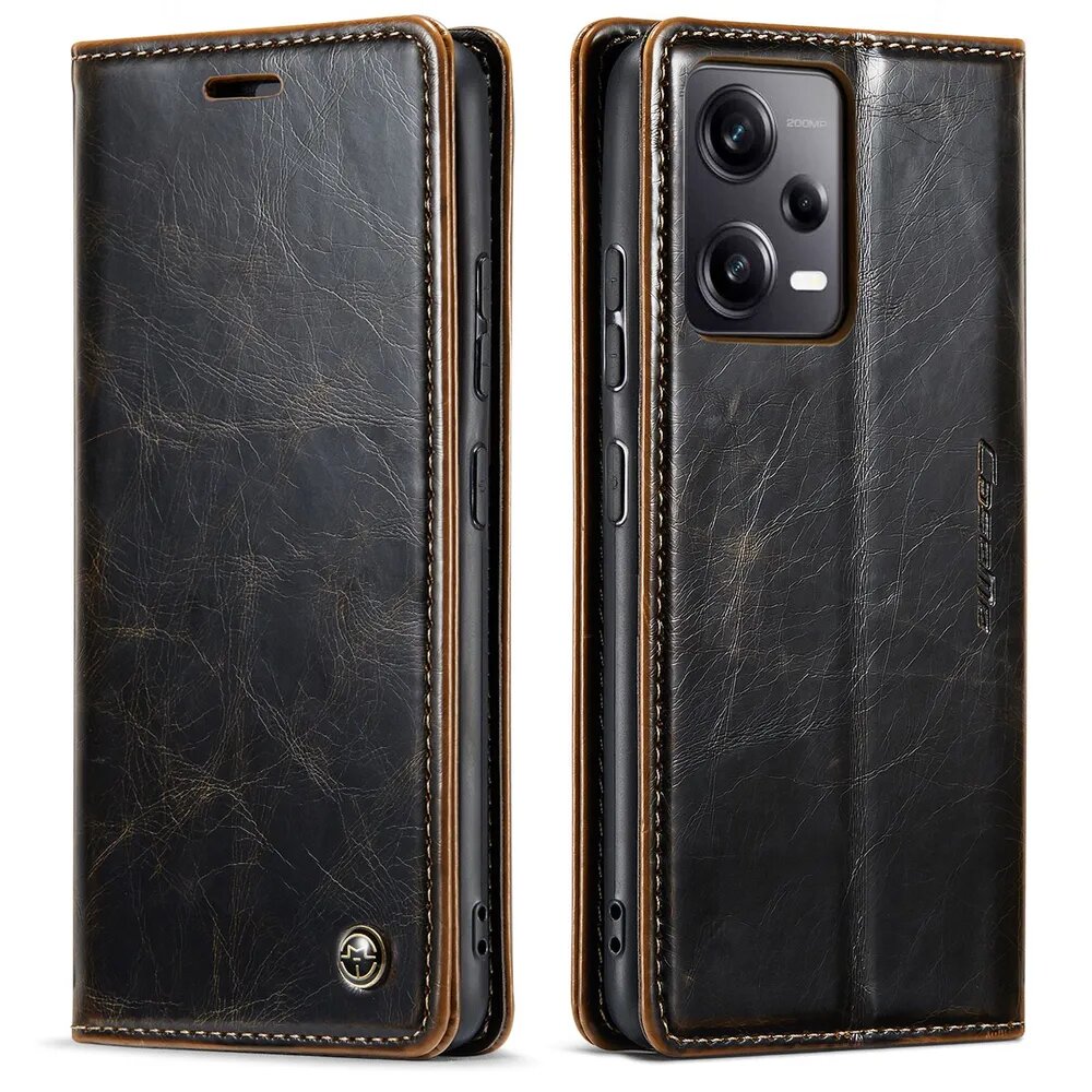 Caseme Кожаный книжка чехол для Xiaomi Redmi Note 12 Pro Plus+ 5G /Сяоми Нот 12 Про + Редми Нот 12 Про 5G с визитницей