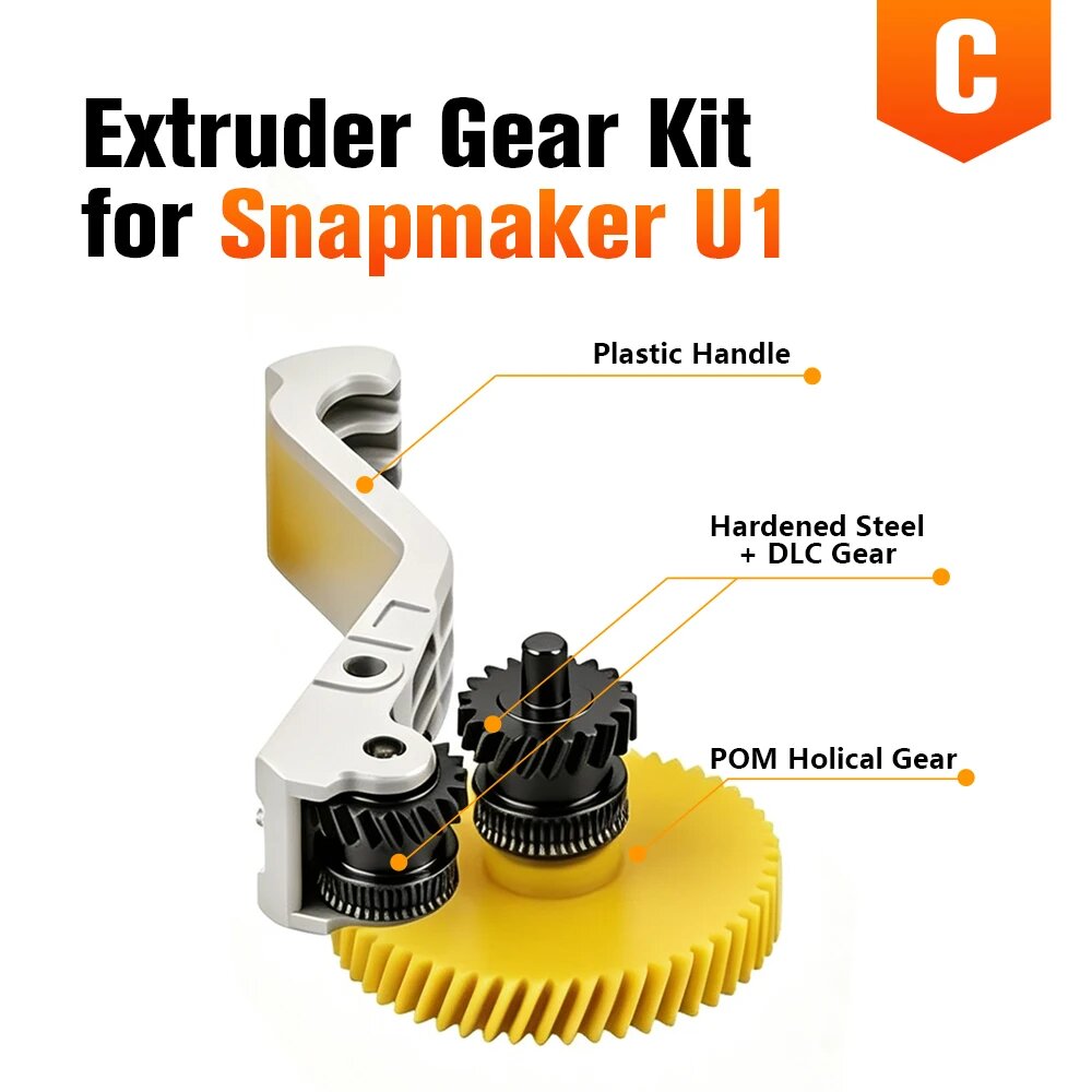 Trianglelab® Комплект шестерен для экструдера Snapmaker U1 C Plastic