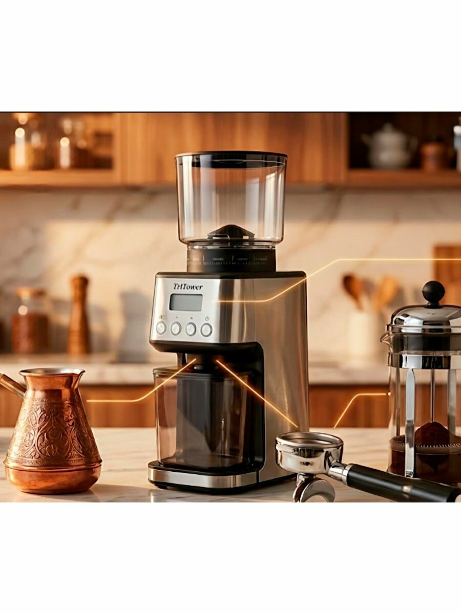 Кофемолка Кофемолка профессиональная жерновая 1800 Вт, объем 350 г