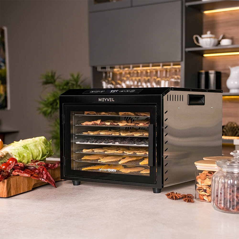Дегидратор Meyvel MDH7-1S (Inox), сушилка для овощей, фруктов и мяса