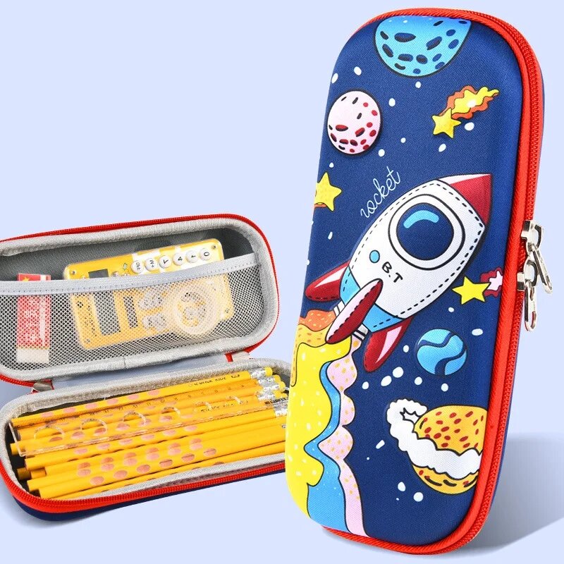 Кожаный пенал 3D Kawaii Rocket