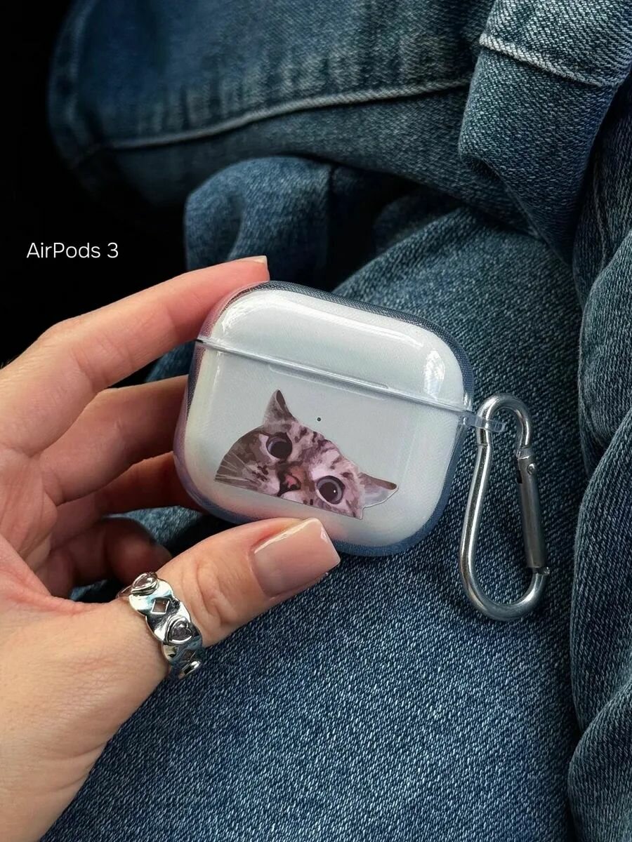 Чехол на AirPods 3 с котиком