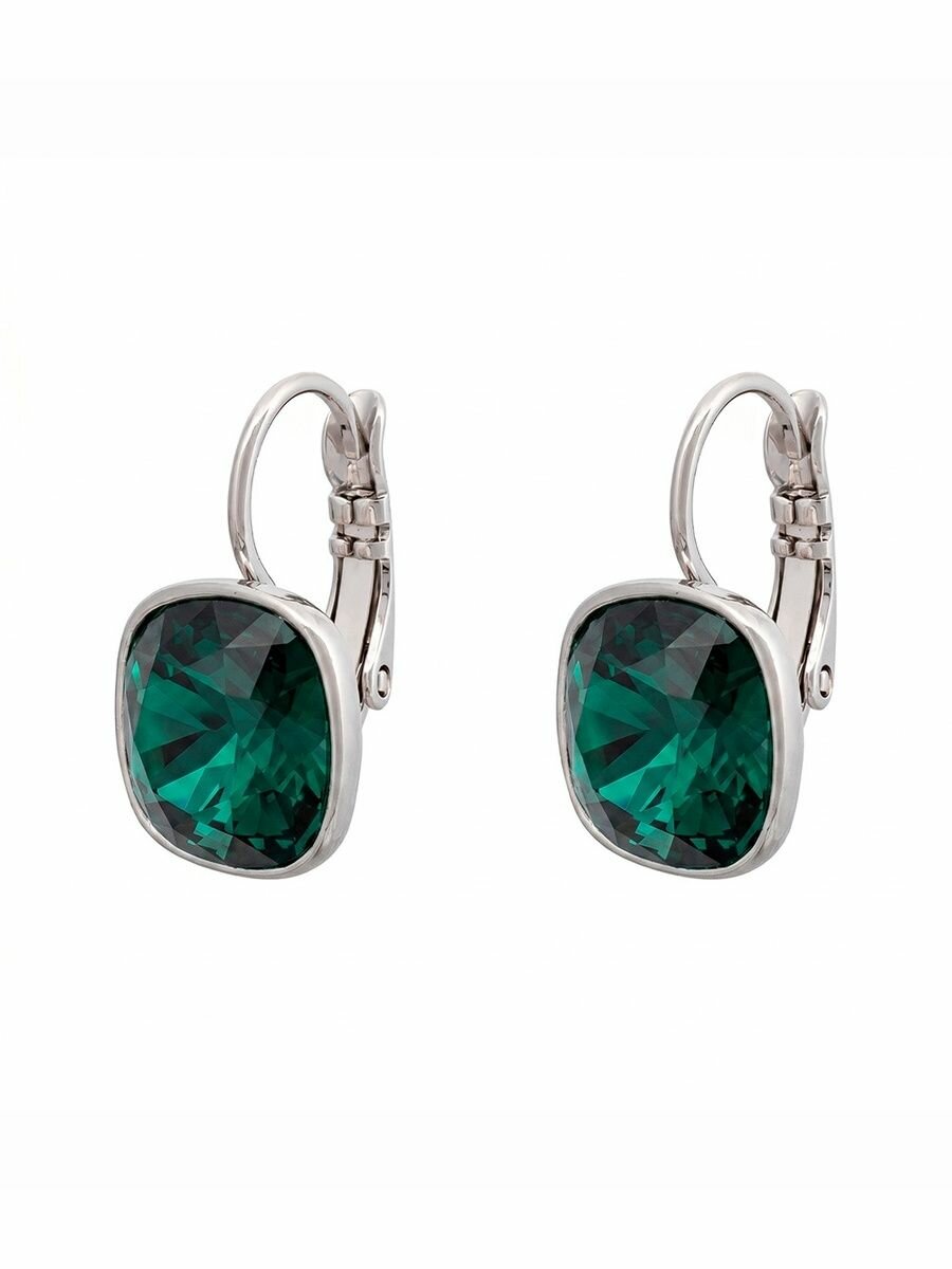 Серьги, стекло, кристаллы Swarovski