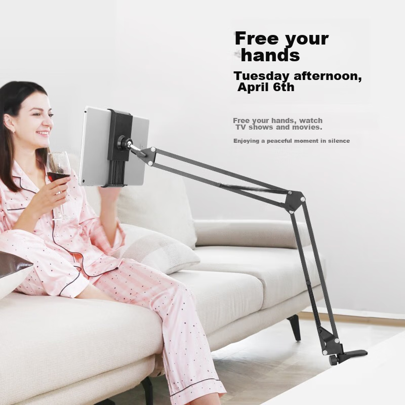 Stiger Phone Stand, Lazy Tablet Bedside Stand, IPad Arm Stand, Desktop Stand for Douyin, Kuaishou, Live Streaming, Online Classes, Overhead Shooting Support, Universal Phone And Tablet Stand