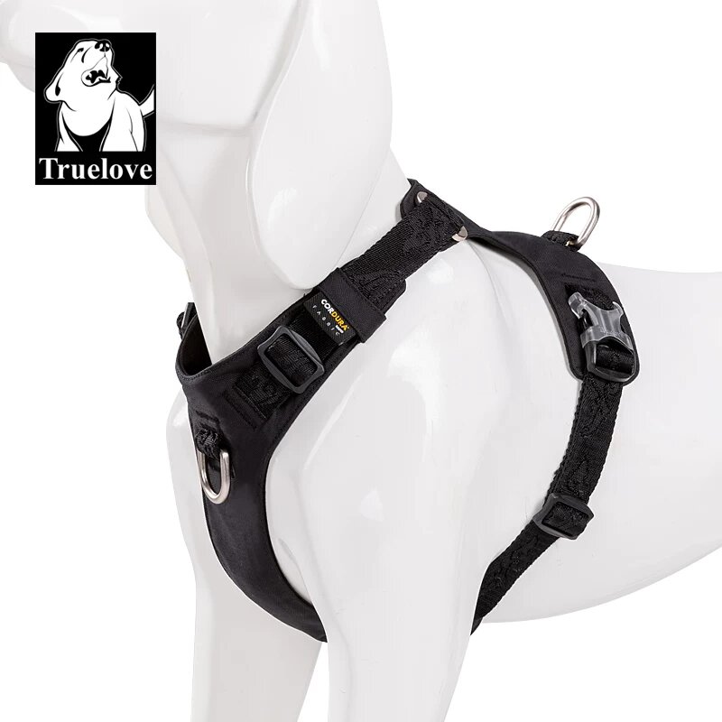 Truelove TLH6281 Премиум Черный Регулируемый Грудной Ремень для Собак Размер S 43-56 см без Поводка