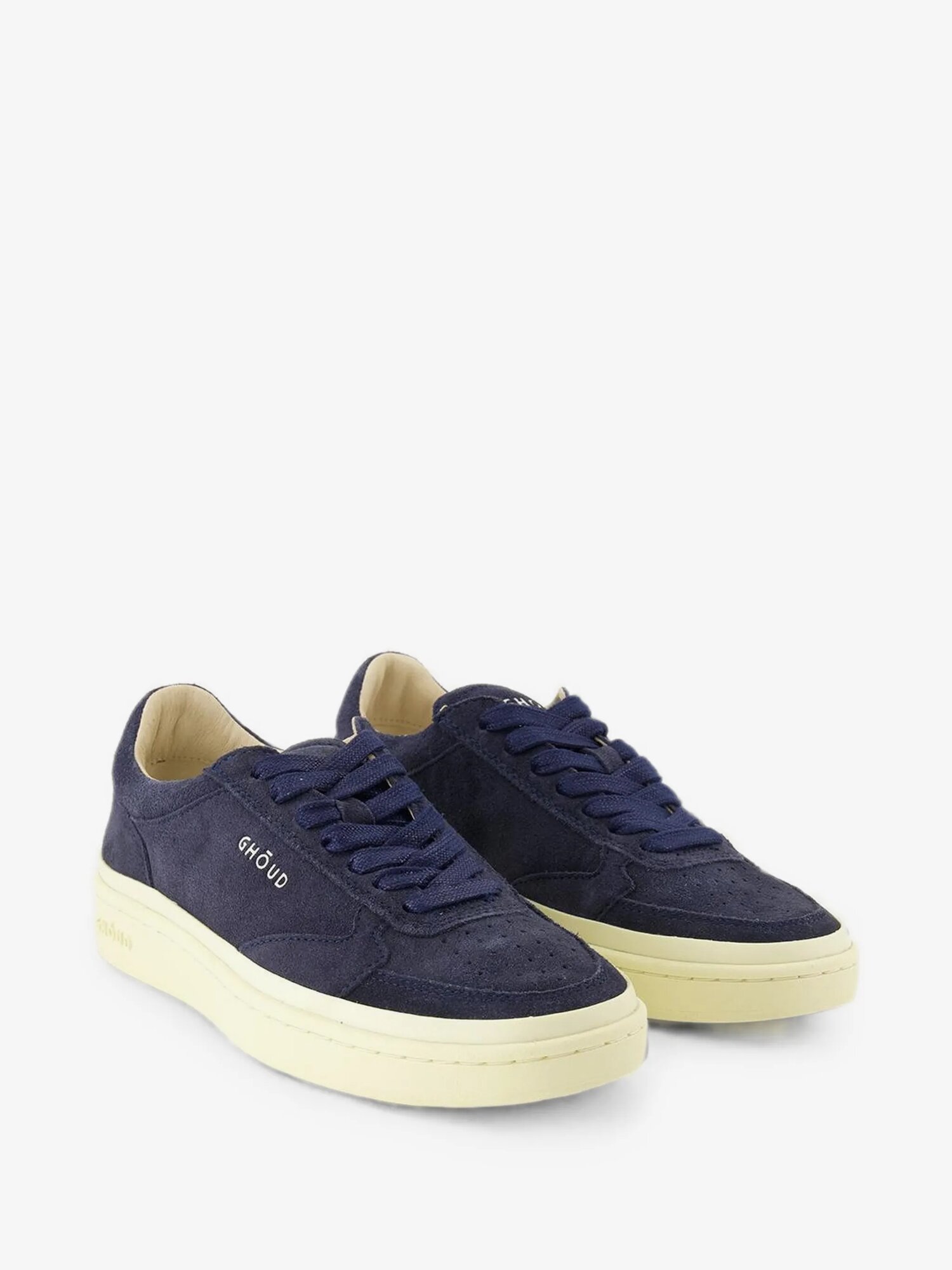 Кроссовки Logo-embroidered suede sneakers
