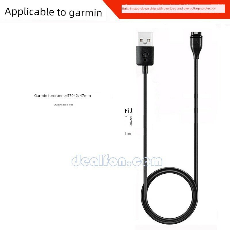 Зарядный кабель для часов Garmin Forerunner 570 42/47 мм - совместимый с USB, замена для моделей 42 и 47 мм