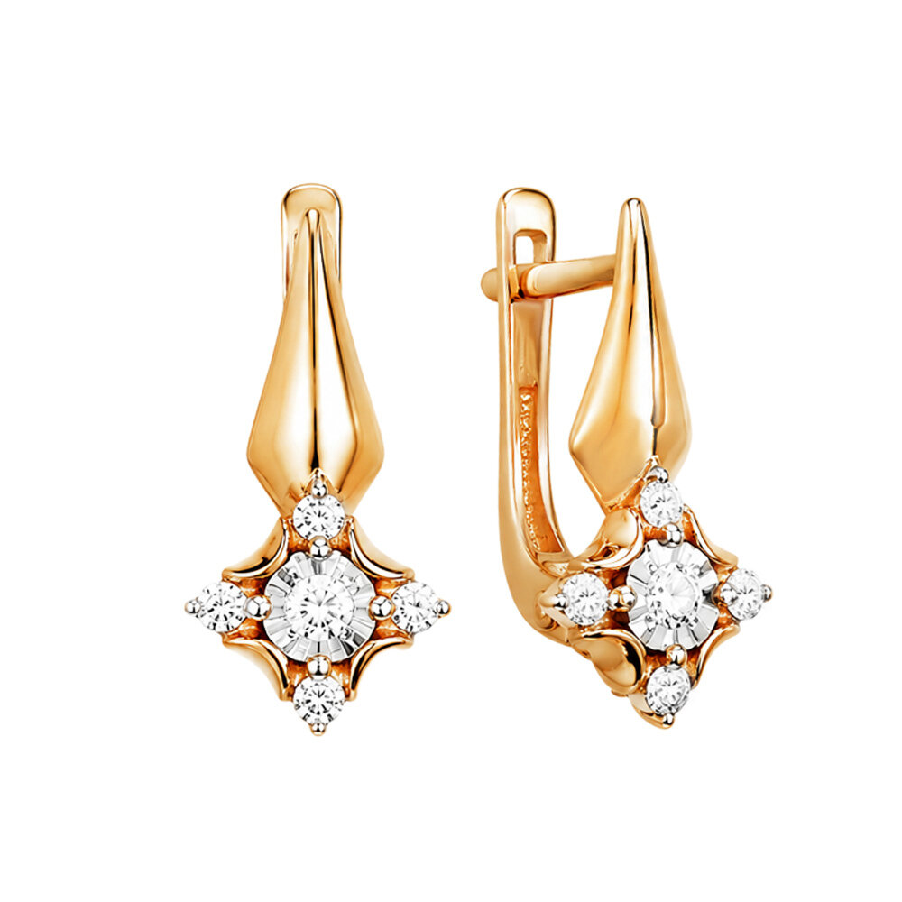 серьги из золота, с бриллиантами