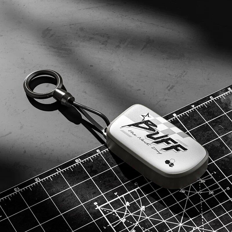 Ключевой чехол для Lynk & Co 10EMP из ТПУ с белым спортивным дизайном и кольцом, компактный защитный чехол для