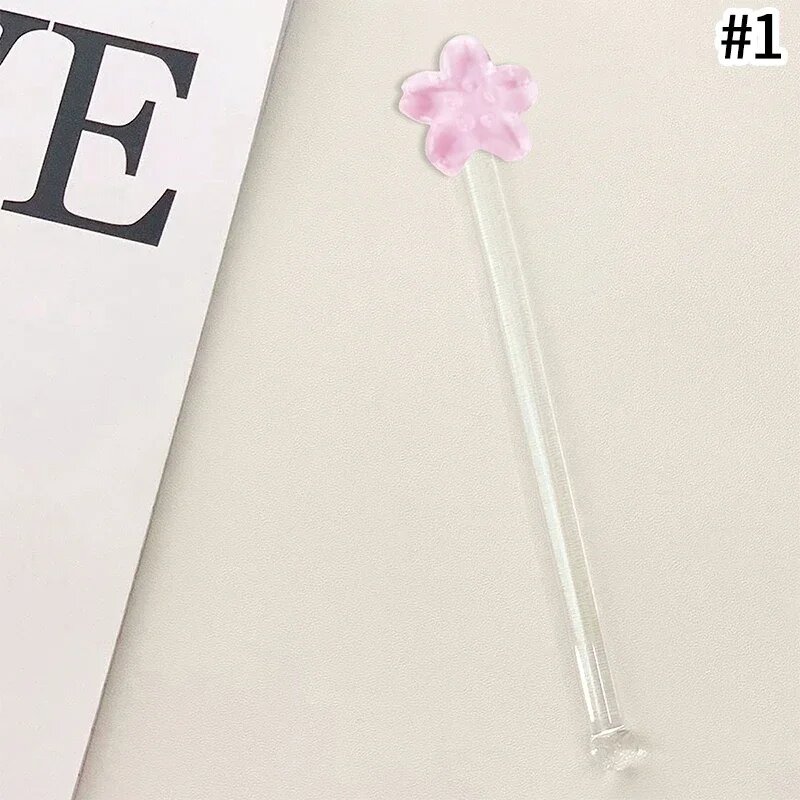 Стеклянная палочка для напитков S1 Flower Sticks