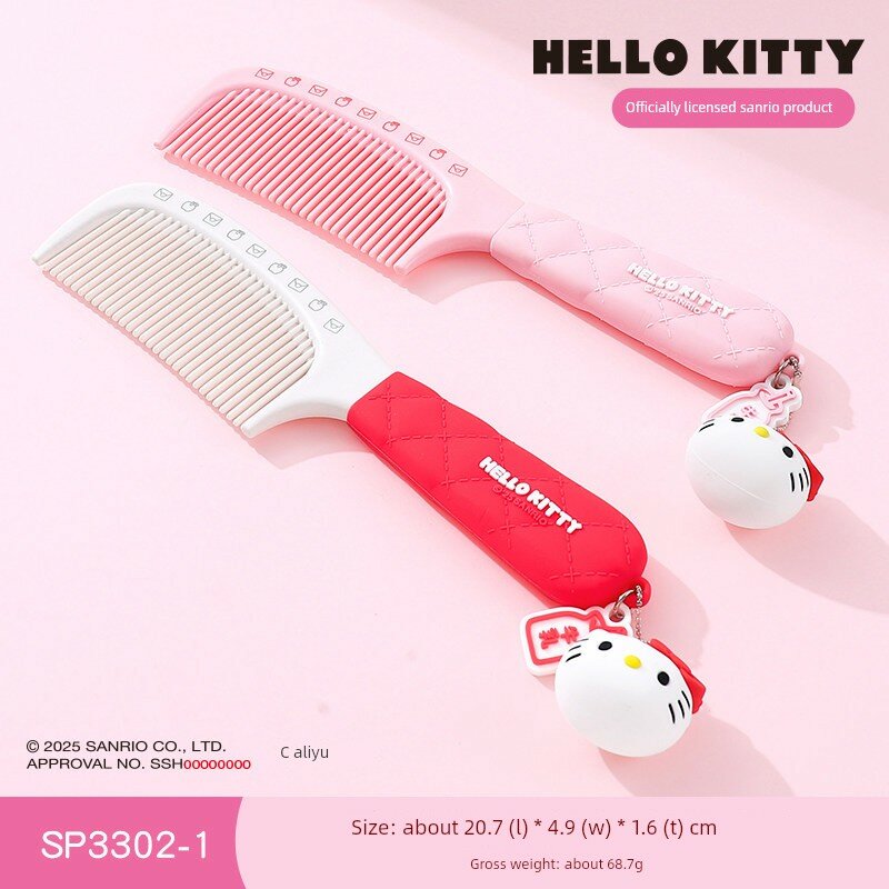 Расческа MINISO HelloKitty для детей и девочек, антистатическая, мягкая, портативная, милая расческа для волос. Гребень