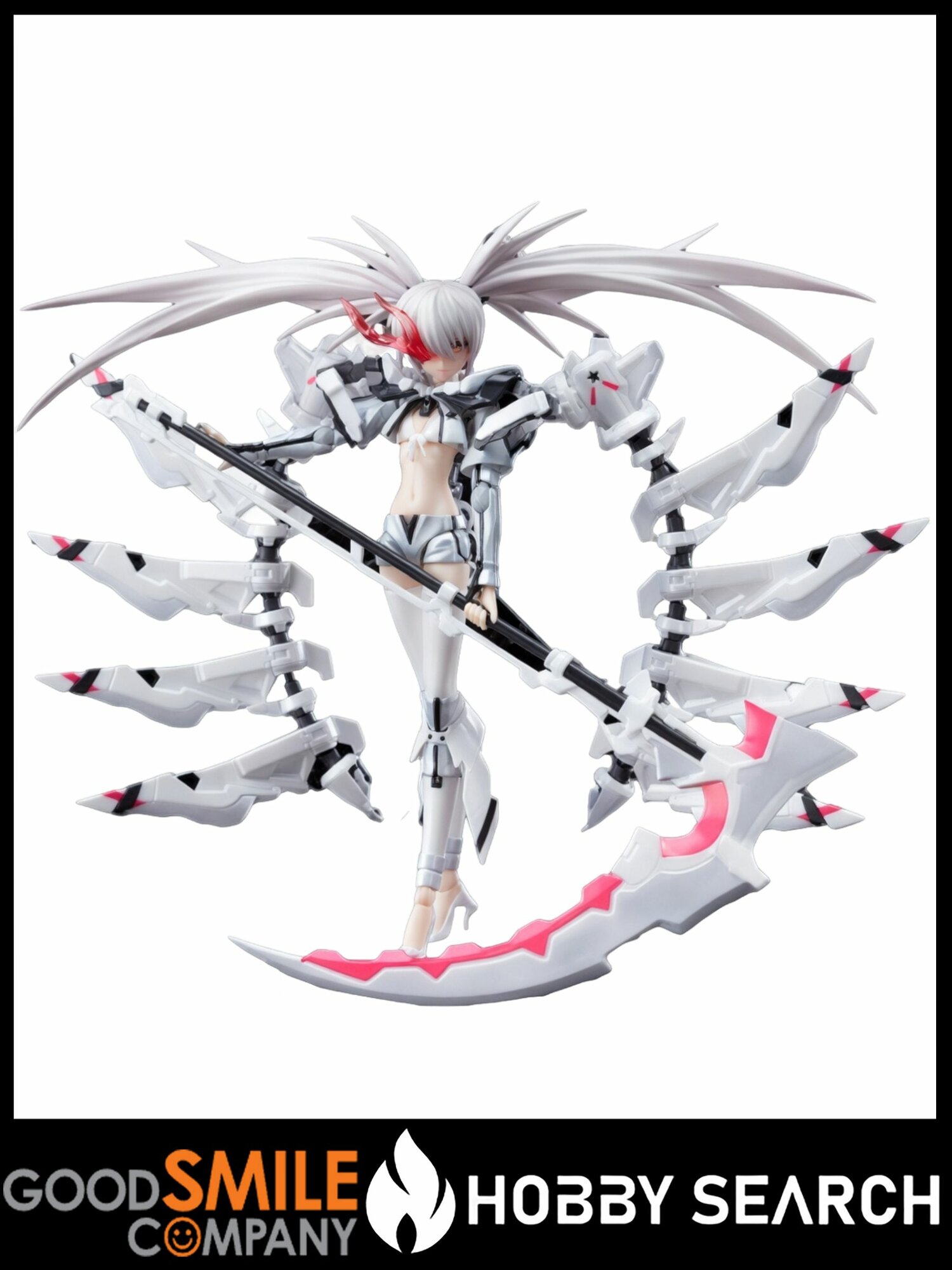 Фигурка Стрелок С Чёрной Скалы Стрелок С Белой Скалы GOOD SMILE Figma #SP-033 / Black Rock Shooter White Rock Shooter Figure 14 См