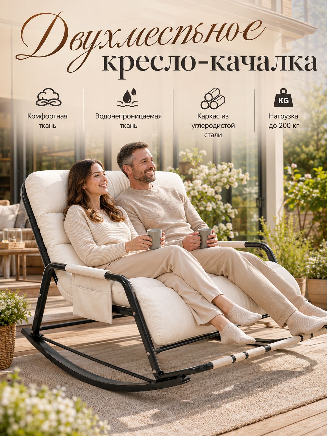 Кресло-качалка, 93х130х105 см