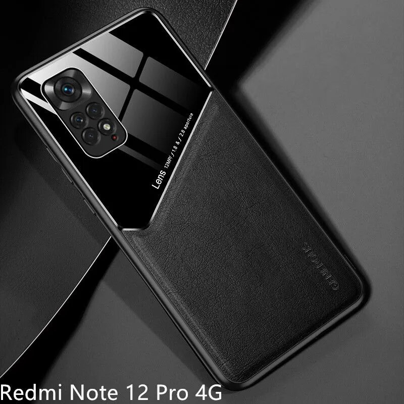 Кожа чехол для Xiaomi Redmi Note 12 Pro 4G Магнитное притяжение внутри ( Сяоми Редми Нот 12 Про 4G ) противоударный чехол