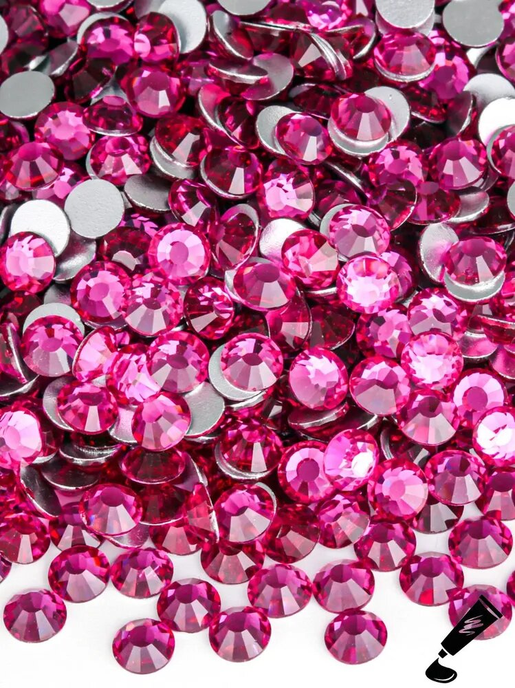 1440 штук Fuchsia SS20 стекло Silver Base Высококачественные холодные стразы