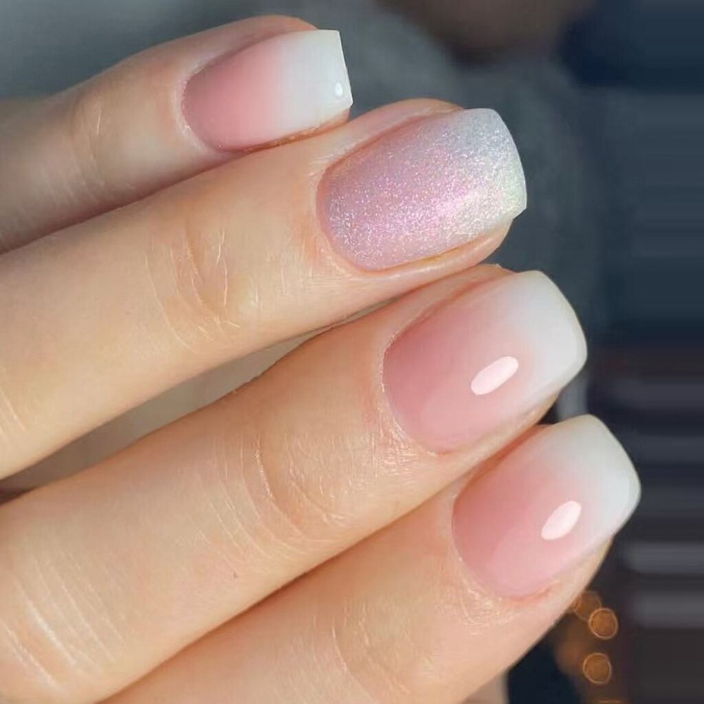 Квадратный Пресс На Ногте Поддельные Блестки Для Ногтей Клеит На Ноготь Искусственный Акриловый Ноготь 24шт Наклеивает На Ноготь для Женщин и Девочек