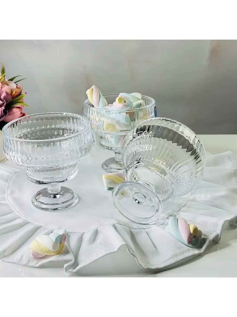 Креманки набор 6 шт Lenardi, стекло, 320 мл