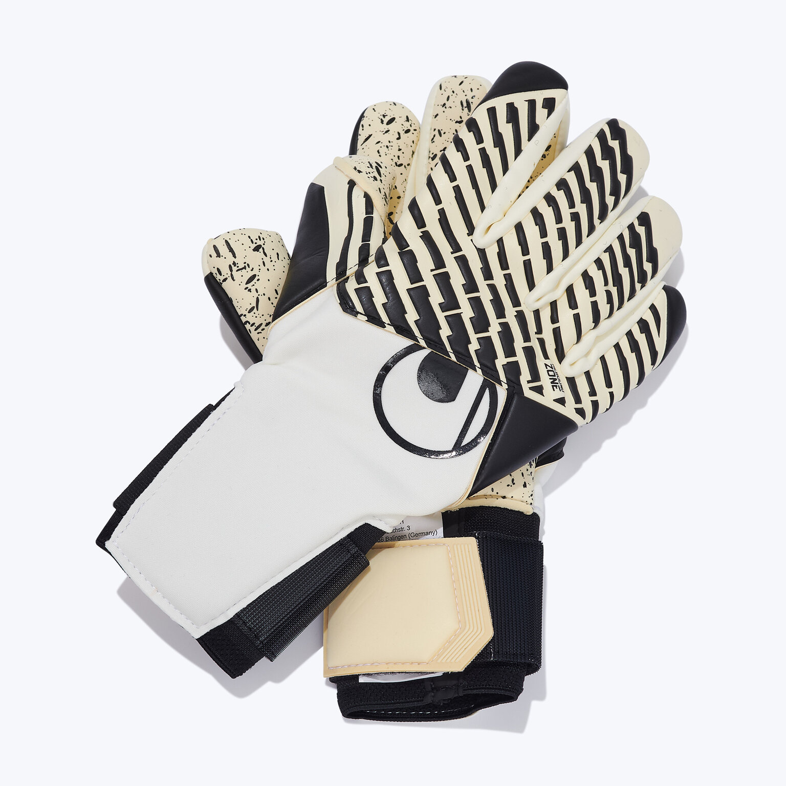 Перчатки вратарские UHLSport Supergrip + HN 101139601, размер 7 (7 Размер), Белый - Черный