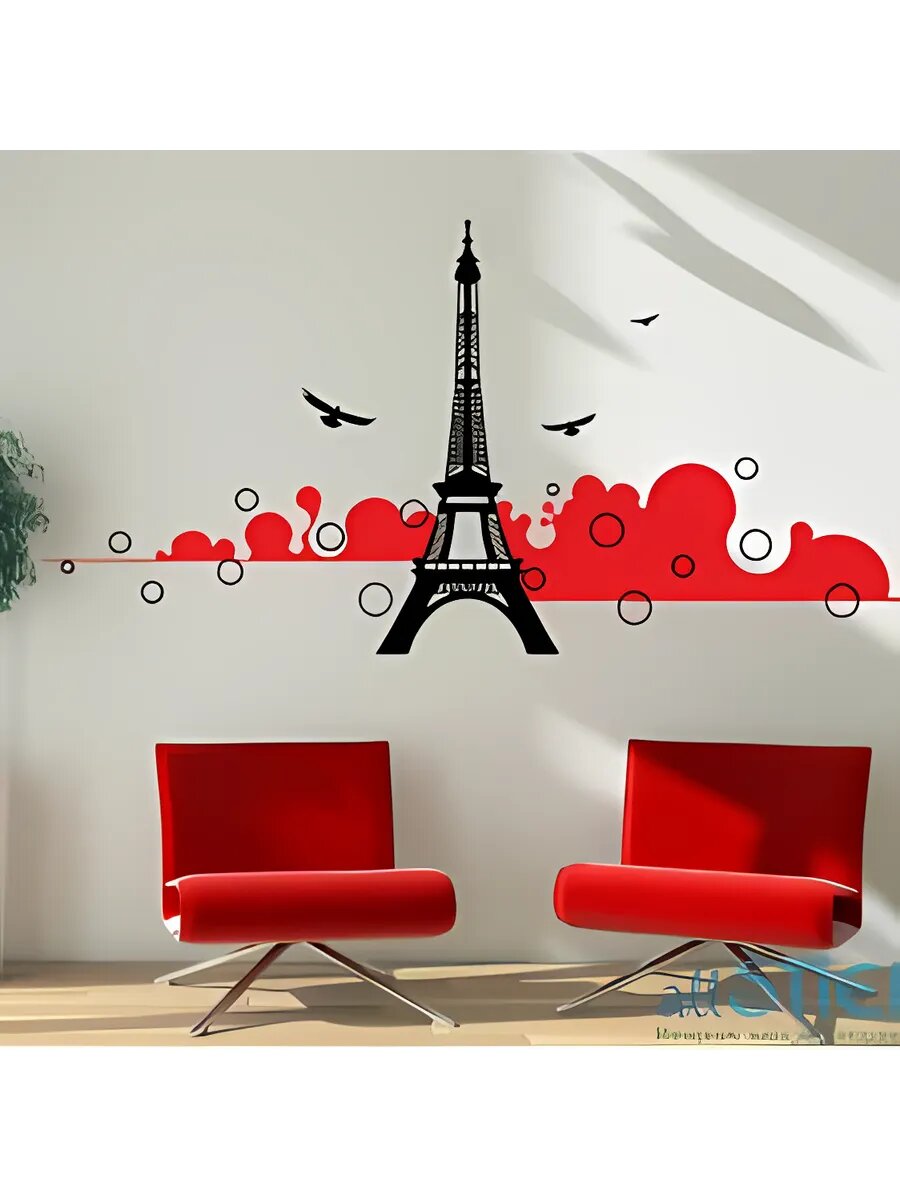 Наклейка на стены Eiffel Tower allstick арт. W_16-69