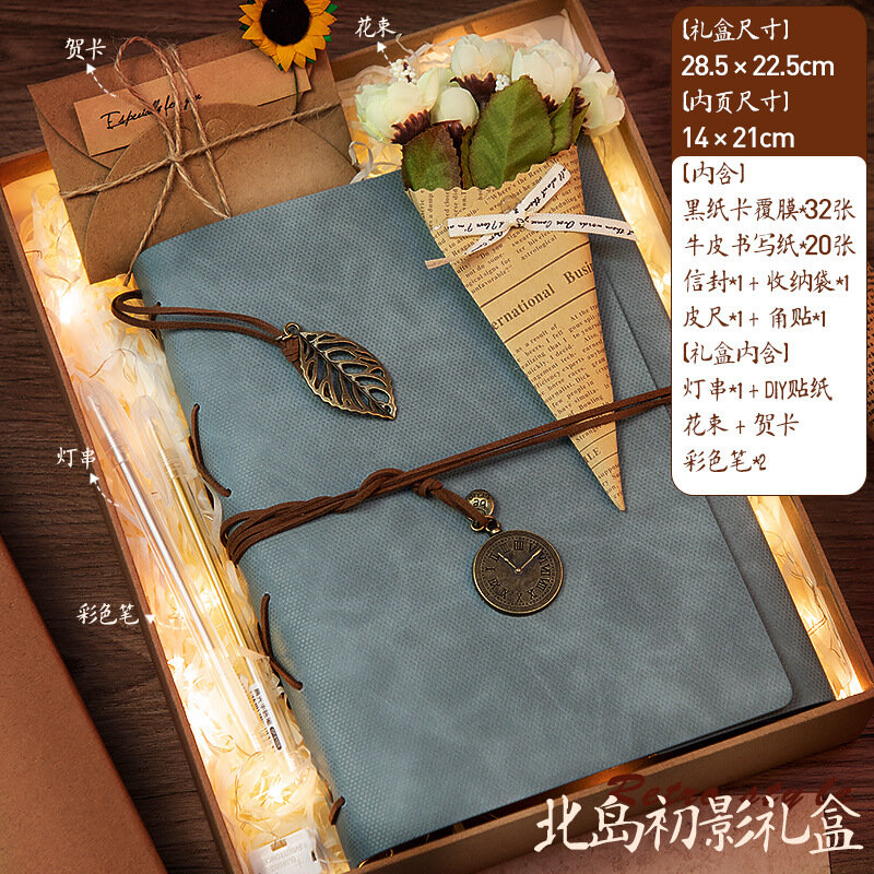 Винтажный фотоальбом для пары, книга воспоминаний о путешествиях, альбом для записи любовных воспоминаний, коллекция билетов, самоклеящийся, ручной работы на заказ.