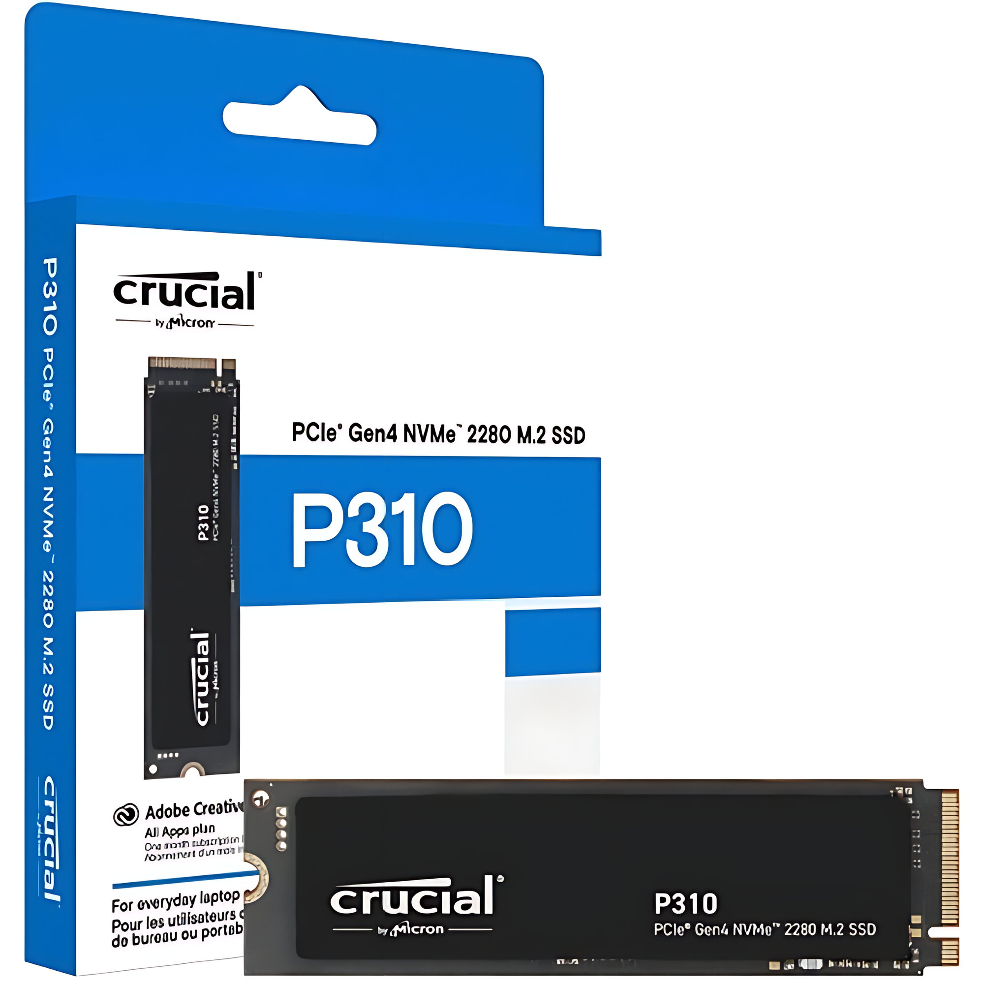 Жесткий диск SSD M.2 500Gb Crucial P310, 6600/3500MBs, 890000 IOPS, TLC 3D NAND, 2280, PCI-E 4.0x4 (CT500P310SSD8)