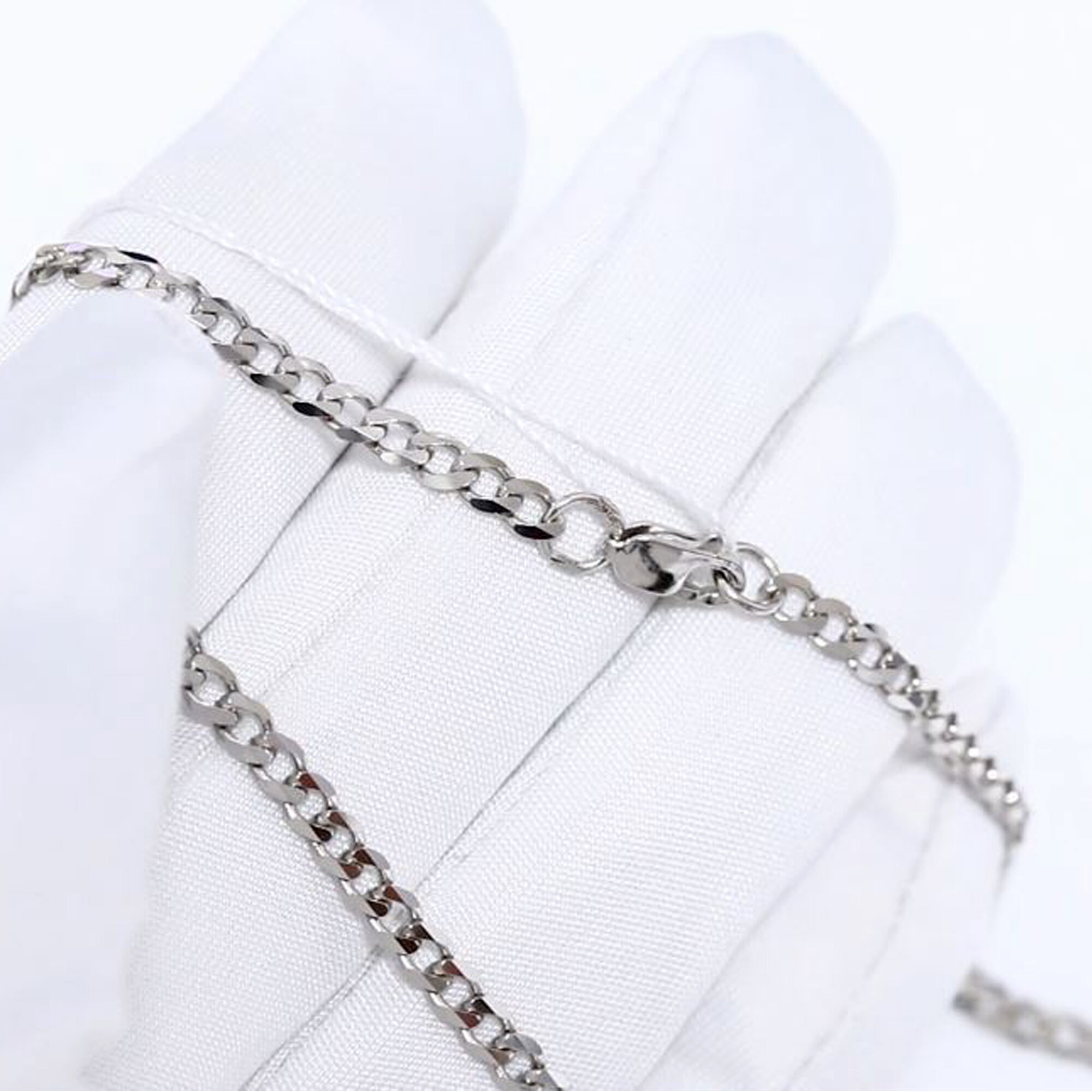 Цепь серебро, 925 проба, родирование