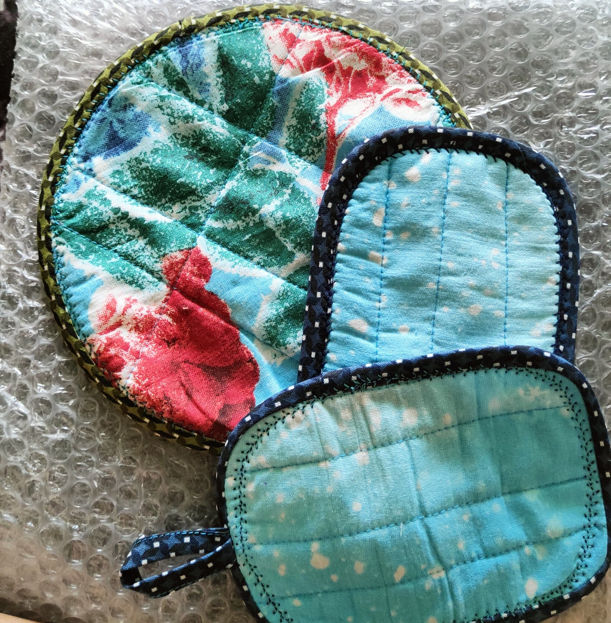 Набор для кухни 3 в 1, хлопок, (прихватка круглая для горячего /две прихватки )