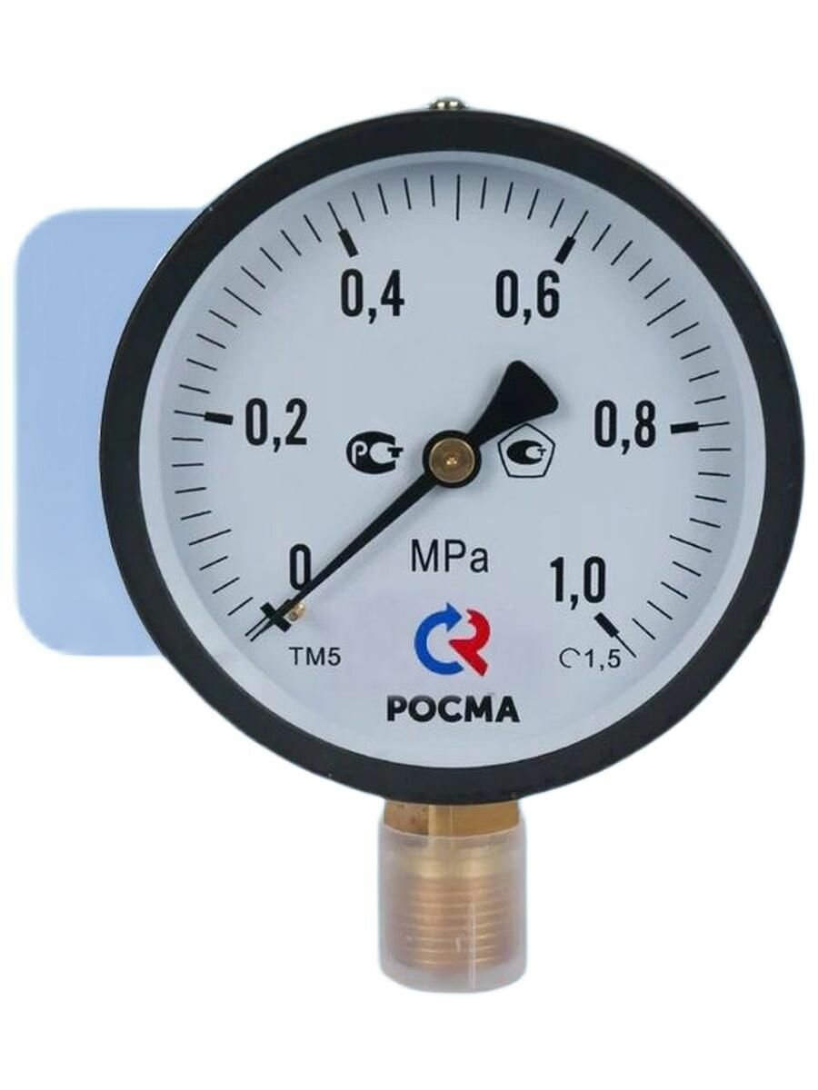Манометр радиальный (Росма) ТМ-510Р.00(0-1MPa)М20х1,5.1,5 * 100мм (0-10 бар)