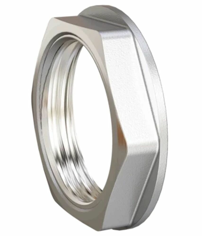 Контргайка 1 1/4" латунь никель LD