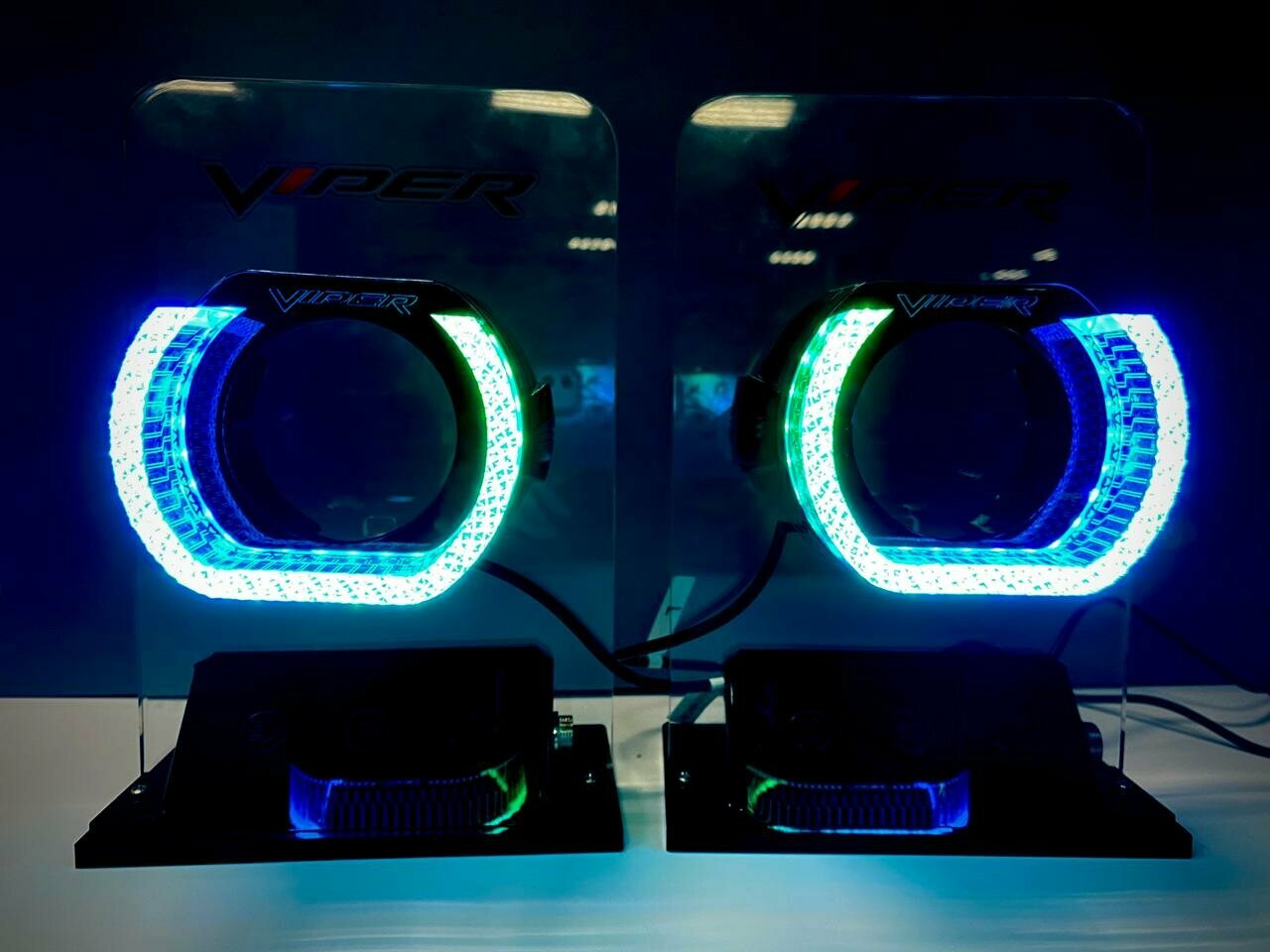 Маски с Ангельскими глазками , 3 дюйма BMW ДХО RGB- 12-24V С поворотником Подсветка F30 стиль - Глазки для БМВ M