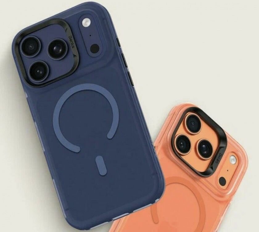 Чехол силиконовый Benks Lucid Armor Case (MagSafe) для iPhone 17 Pro 6.3", цвет оранжевый (Orange)