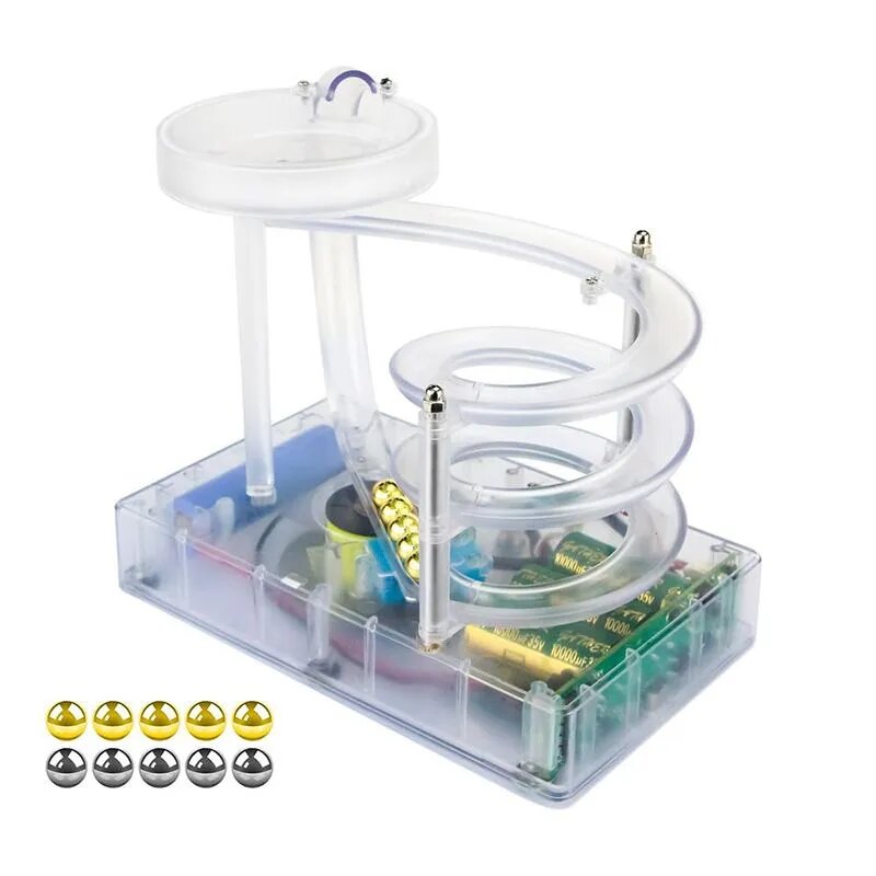 Вечный Двигатель Kinetic Art Perpetual Motion Machine Desktop Toy - Clear Plastic — фото 1