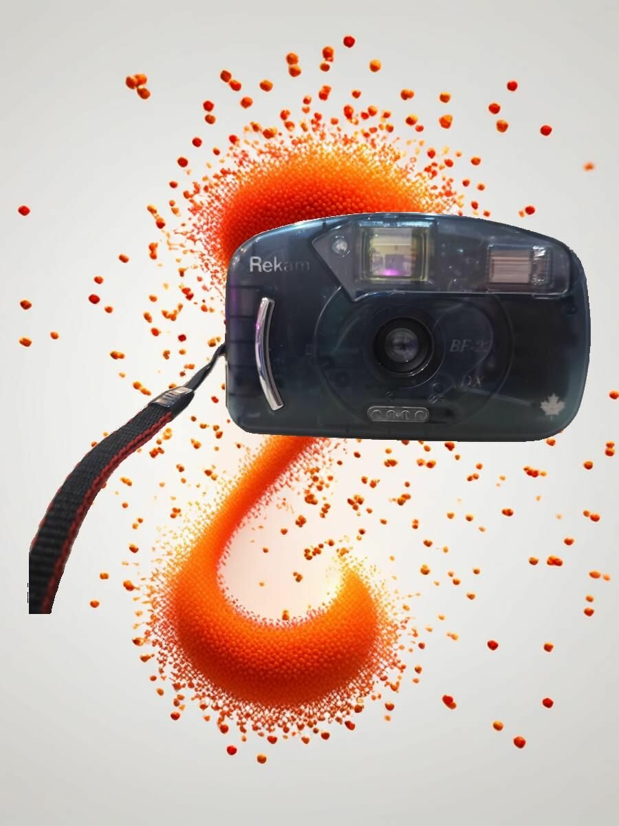 Плёночный фотоаппарат Rekam BF-220 прозрачный зелёный реставрация