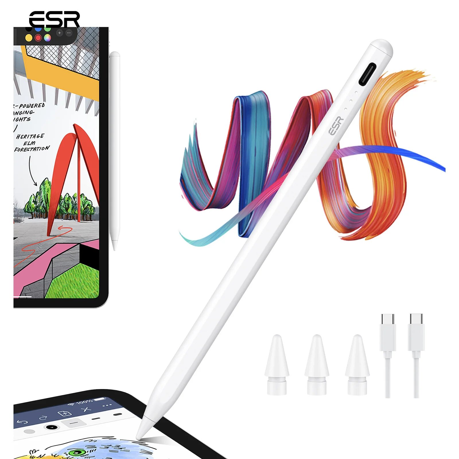 ESR Стилус для iPad White