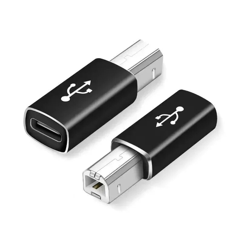 USB Type C - USB B адаптер, черный